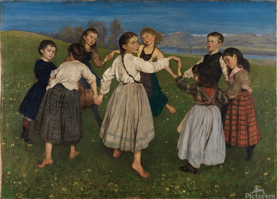 Kinderreigen [Circle of Children] [1872] by Hans Thoma [1839–1924] par MyCozyFineArt
